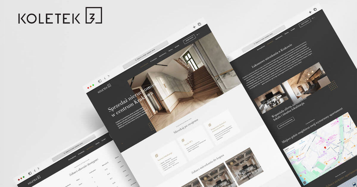 Strona www ekskluzywnych apartamentów na sprzedaż - Webiso